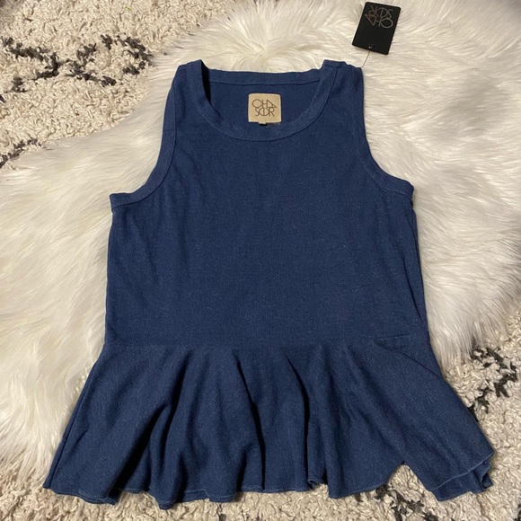 Chaser | Tops | Chaser Rib Peplum Tank | Poshmark